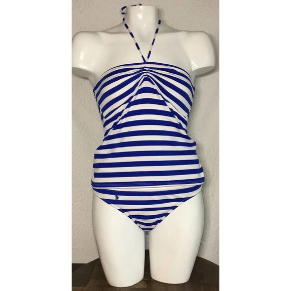 Ralph Lauren Swim Ralph Lauren Blue White Striped Top Bottom Bikini
